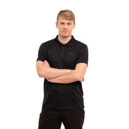 Icepeak Herren Poloshirt "H POLOSHIRT BELLMONT", schwarz, Gr. M, Obermaterial: 100% Polyester, Shirts, sportlicher Schnitt, Polokragen mit Knopfleiste