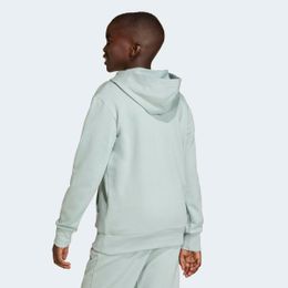 M&auml;dchen Kapuzensweatshirt "ESSENTIALS KIDS HOODIE", gr&uuml;n, Gr. 128, adidas Sportswear, Obermaterial: 71% Baumwolle, 29% Polyester, Sweatshirts, f&uuml;r
