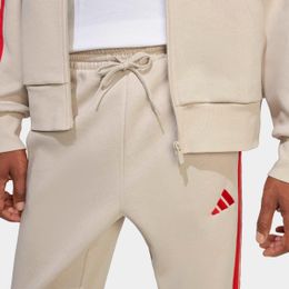 Herren Sporthose "ESSENTIALS 3-STREIFEN", beige, Gr. S, adidas Sportswear, Obermaterial: 55% Baumwolle, 36% Polyester, 9% Viskose, Hosen