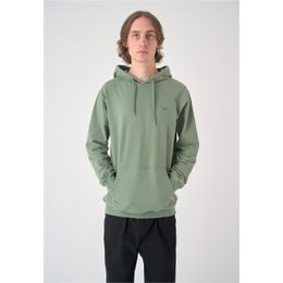 Cleptomanicx Herren Kapuzensweatshirt "Ligull", gr&uuml;n, Gr. L, meliert, 100% Baumwolle, Sweatshirts, mit lockerem Schnitt