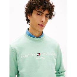 Tommy Hilfiger Herren Sweatshirt "TOMMY LOGO", gr&uuml;n, Gr. L, Sweatware, Obermaterial: 70% Baumwolle, 30% Polyester, Sweatshirts, unifarben, casual,