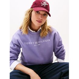 Tommy Hilfiger Damen Sweatshirt "MDRN REG CORP LOGO C-NK SWTSHRT"lavender ash, Gr. M, unifarben, Sweatware, Obermaterial: 63% Baumwolle, 37%