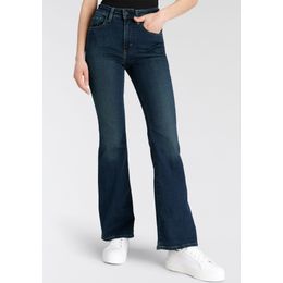 Levi's LEVI'S Damen Schlagjeans "726 HR FLARE", blau, Gr. 28, Web, Obermaterial: 85% Baumwolle, 7% Lyocell, 6% Elastomultiester, 2% Elasthan, Jeans