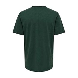 Only & Sons ONLY & SONS Herren Rundhalsshirt "ONSBENNE LONGY SS TEE NF 7822 NOOS", gr&uuml;n, Gr. S, unifarben, Single Jersey, Obermaterial: 100% Baumwolle, Shirts,