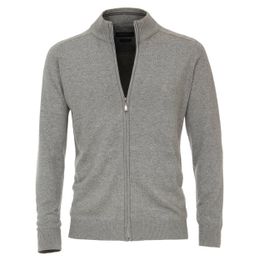 Casamoda Herren Strickjacke "Casamoda Strickjacke uni", grau, Gr. XXXL, 100% Baumwolle, Strickjacken