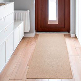 Teppich ANDIAMO, B:80cm H:5mm L:200cm, beige, Kunstfaser, Wohnzimmer, Teppiche, "Luton, Made in Germany", melierte Optik, auch als L&auml;ufer, Wohnzimmer