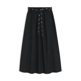 BOSS Orange Damen Maxirock "Vidol Premium Damenmode", schwarz, Gr. 38, unifarben, Popeline, Obermaterial: 100% Baumwolle, R&ouml;cke, mit abnehmbarem