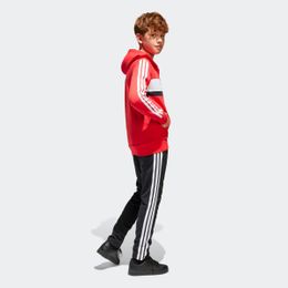 Jungen Trainingsanzug "SEASONAL ESSENTIALS TIBERIO 3-STREIFEN KIDS", rot, Gr. 152, adidas Sportswear, Obermaterial: 70% Baumwolle, 30% Polyester,