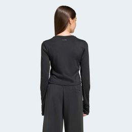 Jungen Funktionsshirt "JG TF CROP LS", schwarz, Gr. 128, adidas Sportswear, Obermaterial: 83% Polyester, 17% Elasthan, Shirts