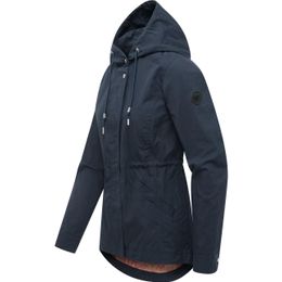 Ragwear Damen Parka "Dankira", blau, Gr. XXXL, Obermaterial: 68% Baumwolle, 32% Nylon. Innenfutter: 100% Polyester, Jacken, Leichte &Uuml;bergangsjacke