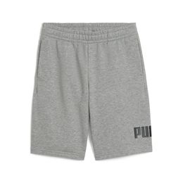 Puma M&auml;dchen Sporthose "ESS No. 1 Logo Shorts Jungen"medium gray heather, Gr. 164, Obermaterial: 32% Polyester, 68% Baumwolle; Tasche &ndash; Oben: 100%