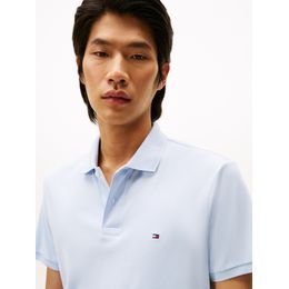 Tommy Hilfiger Herren Poloshirt "LIQUID COTTON REGULAR SEASONAL", blau, Gr. M, Jersey, Obermaterial: 100% Baumwolle, Shirts, mit Logostickerei