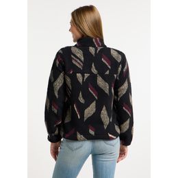 Ragwear Damen Fleecejacke "ALARIS", schwarz, Gr. XL, bedruckt, Fleece, Obermaterial: 100% Polyester, Jacken