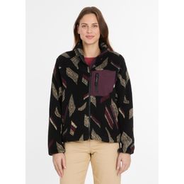 Ragwear Damen Fleecejacke "ALARIS", schwarz, Gr. M, bedruckt, Fleece, Obermaterial: 100% Polyester, Jacken