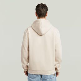 G-Star Raw G-STAR Herren Kapuzensweatjacke "Premium Basic Hooded Zip Sweater", beige, Gr. M, unifarben, angeraute Sweatware, Obermaterial: 55% Baumwolle, 45%