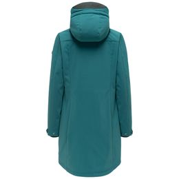 Navahoo Damen Kurzmantel "Morgennebel 14"ocean, Gr. XXL, Obermaterial: 100% Polyester. Innenfutter: 62% Polyester, 33% Baumwolle, 5% Elasthan.