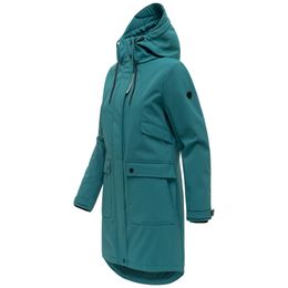 Navahoo Damen Kurzmantel "Morgennebel 14"ocean, Gr. L, Obermaterial: 100% Polyester. Innenfutter: 62% Polyester, 33% Baumwolle, 5% Elasthan.