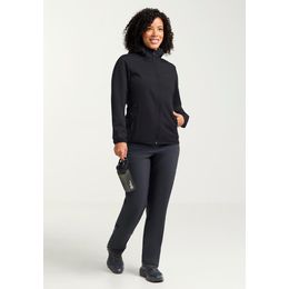 Jack Wolfskin Damen Softshelljacke "WINDHAIN HOODY W", schwarz, Gr. XXL, Oberstoff: 100% POLYESTER. Futter: 100% POLYESTER, Jacken