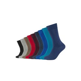 Camano M&auml;dchen Socken "9er Pack", Gr. 43, blau, 80% Baumwolle, 17% Polyamid, 3% Elasthan, uni, Socken