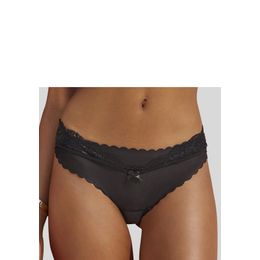 Lascana Damen Bikinislip, Gr. 32, schwarz, Microtouch, Obermaterial: 88% Polyamid, 12% Elasthan, Unterhosen, mit extra flachen Kanten und feiner