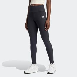 Damen Leggings "ESSENTIALS HIGH-WAIST", schwarz, Gr. XL, adidas originals, Obermaterial: 43% Baumwolle, 43% Viskose, 14% Elasthan, Hosen, weiches und