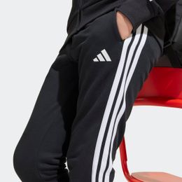 Jungen Trainingsanzug "SEASONAL ESSENTIALS TIBERIO 3-STREIFEN KIDS", schwarz-wei&szlig;, Gr. 176, adidas Sportswear, Obermaterial: 70% Baumwolle, 30%