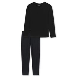 Herren Schlafanzug "Uncover Nightwear", uncover by Schiesser, Gr. 56, schwarz, Single Jersey, Obermaterial: 100% Baumwolle, Homewear-Sets, Single