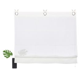 Raffrollo OTTO HOME, B:120cm H:150cm, beige, Obermaterial: 100% Polyester, K&uuml;che, Raffrollos, "Fiete", Leinen Optik, halbtransparent, monochrom, basic