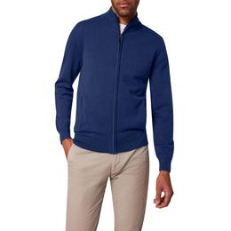 Pierre Cardin Herren Strickjacke "Strickjacke StKrgRV", blau, Gr. XL, unifarben, Strick, Obermaterial: 100% Baumwolle, Strickjacken, mit Taschen