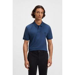 BOSS Orange Herren Poloshirt "Passenger Regular Fit", blau, Gr. M, Jersey, Obermaterial: 95% Baumwolle, 5% Elasthan, Shirts, Classic Stretch Pique