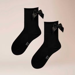Kunert Damen Socken "Socke Ribbon Love", Gr. 39, schwarz, Obermaterial: 74% Baumwolle CO. 23% Polyamid PA. 3% Elasthan EL., Socken