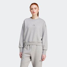 Damen Sweatshirt "W ALL SZN SWT", grau, Gr. XL, adidas Sportswear, Obermaterial: 70% Baumwolle, 30% Polyester, Sweatshirts