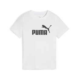 Puma Jungen T-Shirt "ESS No. 1 Logo T-Shirt Jungen", wei&szlig;, Gr. 110, clean, Obermaterial: 100% Baumwolle; Rippe: 20% Polyester, 80% Baumwolle, Shirts
