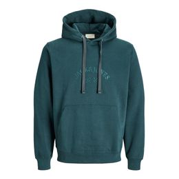 Jack & Jones JACK & JONES Herren Kapuzensweatshirt "JORBLEECKER BRANDING SWEAT HOOD BF"forest river detail:jj, Gr. M, unifarben, angeraute Sweatware,