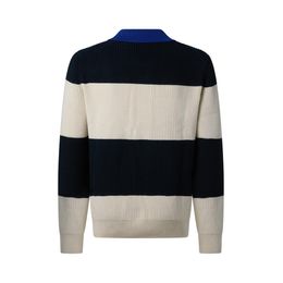 Pierre Cardin Herren Strickpullover, blau, Gr. XL, Strick, Obermaterial: 75% Baumwolle, 25% Polyamid, Pullover, mit Polokragen