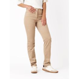 Toni Damen Cordhose "be loved", beige, Gr. 48, unifarben, Web, Obermaterial: 82% Baumwolle, 16% Polyester, 2% Elasthan, Hosen, mit Elasthan