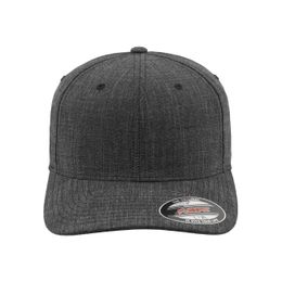 Flex Cap Flexfit "Flexfit Accessoires Fine Melange Flexfit", Gr. L/XL, schwarz, 62% Polyester, 35% Viskose, 3% Elasthan, unifarben, Caps