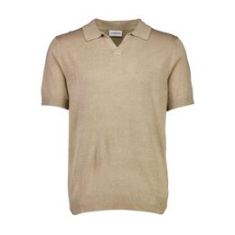 LINDBERGH Herren Poloshirt "Poloshirt Slim Fit", beige, Gr. XXL, unifarben, Obermaterial: 80% Viskose, 20% Nylon, Shirts