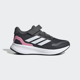 Kinder Laufschuh "RUNFALCON 5 KIDS", adidas Sportswear, Gr. 33grau six, crystal wei&szlig;, bliss pink, Synthetik, Textil, Schuhe, mit Klettverschluss, f&uuml;r