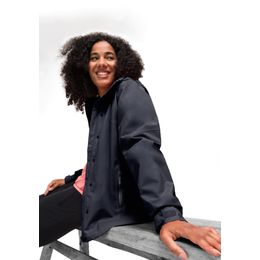 Maier Sports Damen Regenjacke "Metor rec W"dunkelblau, Gr. 17, 100% Polyester, Jacken, Damen Jacke mit Kapuze, Windjacke wasserdicht atmungsaktiv,