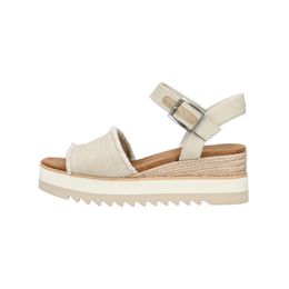 Toms Shoes TOMS Damen Keilsandalette "TOMS Sandalen Textil", Gr. 40wei&szlig;, Textil, Schuhe