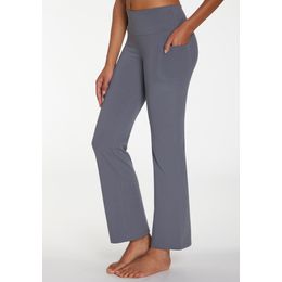 active by Lascana LASCANA ACTIVE Damen Jazzpants, Gr. 40, grau, Obermaterial: 95% Baumwolle, 5% Elasthan, unifarben, Basic, Hosen, mit Handytasche, Loungewear