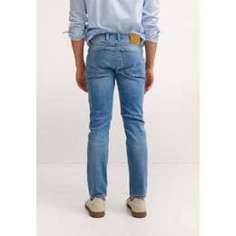 Bugatti Herren 5-Pocket-Jeans "Slim Fit", blau, Gr. 34, 81% Baumwolle, 11% Lyocell, 6% Polyester, 2% Elasthan, Jeans, italian premium denim fabric