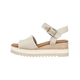 Toms Shoes TOMS Damen Keilsandalette "TOMS Sandalen Textil", Gr. 37wei&szlig;, Textil, Schuhe