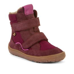 froddo M&auml;dchen Barfu&szlig;schuh "BAREFOOT TEX WINTER", Gr. 32, lila, Textil, Veloursleder, Basic, Schuhe, Klettschuh, Winterstiefel mit TEX-Membrane