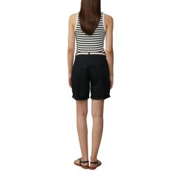 s.Oliver Damen Chinoshorts, schwarz, Gr. 46, unifarben, Obermaterial: 98% Baumwolle, 2% Elasthan, Hosen, Sommerhose mit geflochtenem G&uuml;rtel