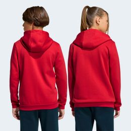 Kinder Kapuzensweatshirt "ENTRADA26 KIDS"team power rot 2, wei&szlig;, Gr. 140, adidas Performance, Obermaterial: 70% Baumwolle, 30% Polyester, Sweatshirts