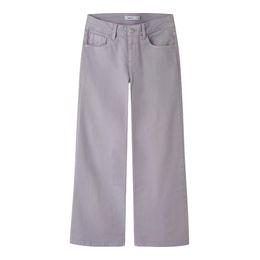 name it M&auml;dchen 5-Pocket-Hose "NKFROSE WIDE TWI PANT 1115-TP NOOS"lavender gray, Gr. 140, unifarben, Twill, Obermaterial: 98% Baumwolle, 2% Elasthan,