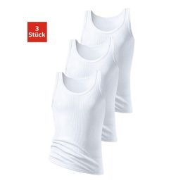 H.I.S. H.I.S Herren Unterhemd "Doppelripp Tanktop", Gr. 10, wei&szlig;, Doppelripp, Obermaterial: 100% Baumwolle, unifarben, Unterhemden, aus weicher