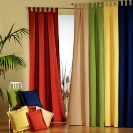 Weckbrodt-Gardinen Vorhang WECKBRODT, B:125cm H:160cm, rot, Baumwolle, Polyester, Wohnzimmer, Gardinen, "Sento", Baumwolle, blickdicht, matte Struktur, unifarben,
